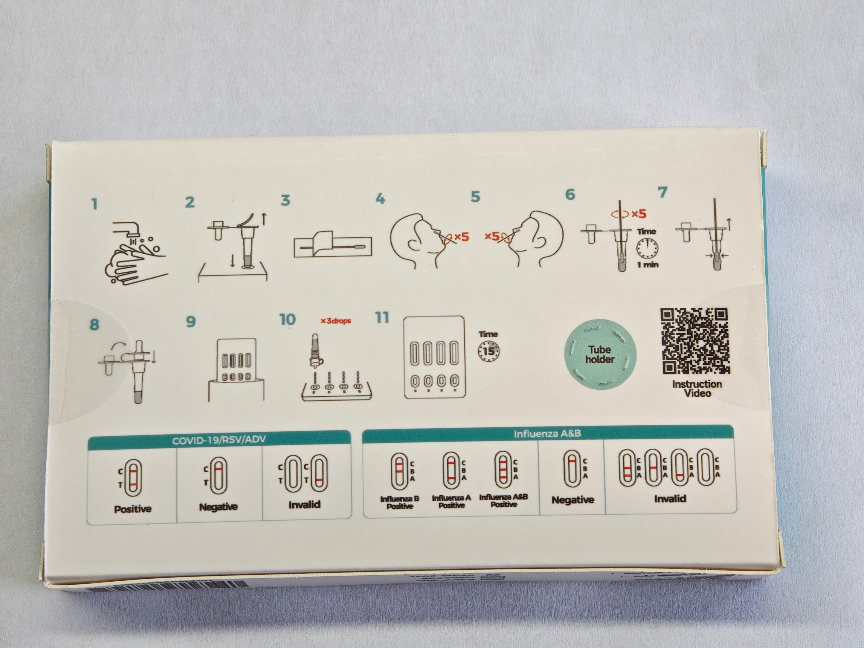 Fanttest COVID-19/RSV/ADV/Flu A&B Antigen Combo Rapid Test Kit (5 in 1